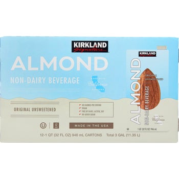 Kirkland Signature Almond Non Dairy Beverage Unsweetened 32 Fl Oz 12