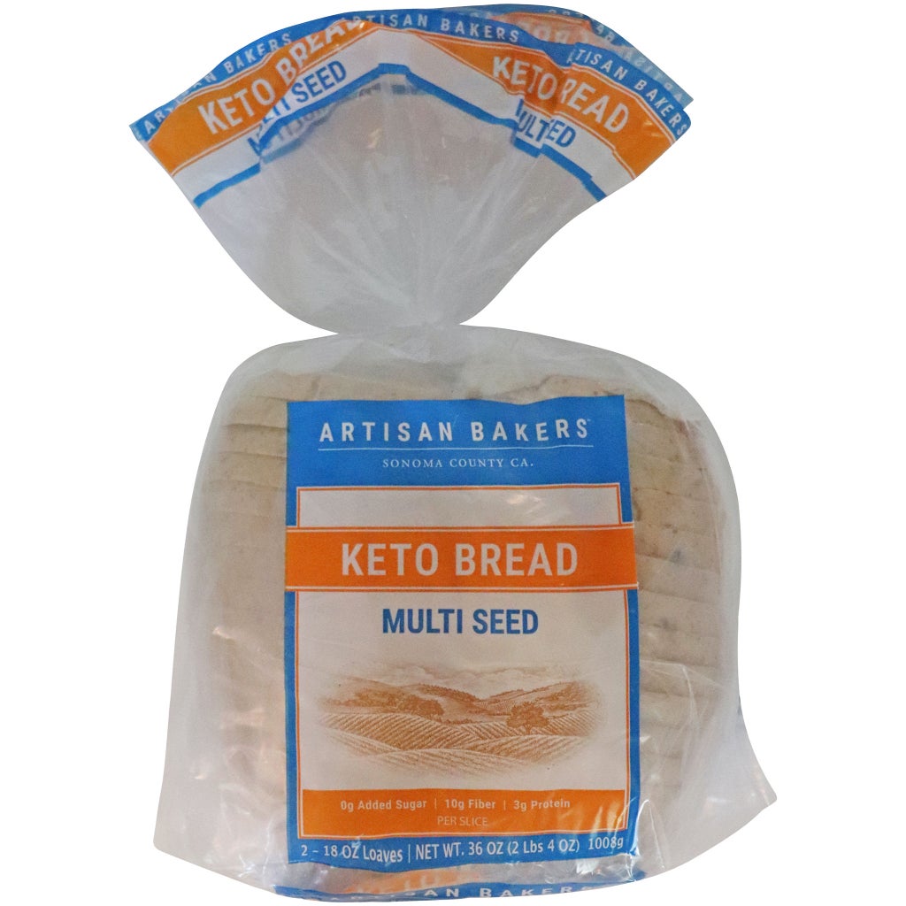 Artisan Bakers Multi Seed Keto Bread, Sliced, 18 oz, 2 ct | Costco