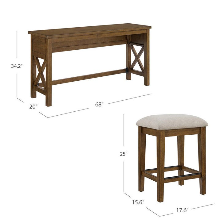 Lathan Sofa Table and 3 Stools | Costco
