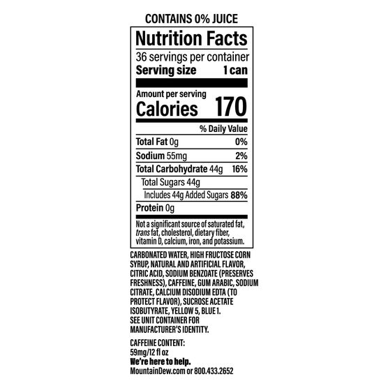 Mountain Dew, Baja Blast, 12 fl oz, 36 ct | Costco