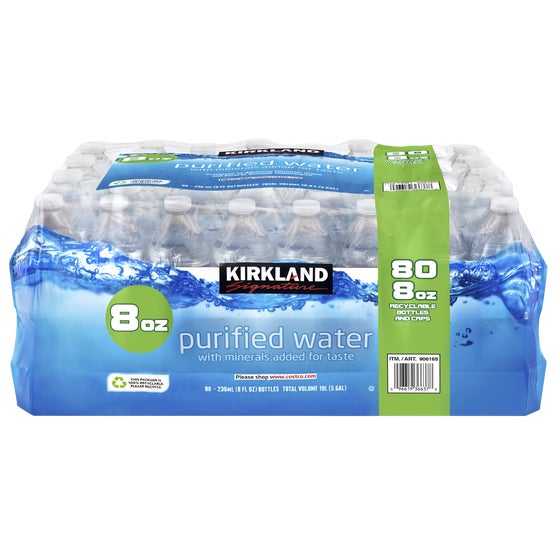 Kirkland Signature Purified Drinking Water, 8 fl oz, 80 ct | Costco
