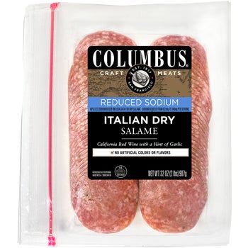 Columbus Italian Dry Salame, Reduced Sodium, Sliced, 16 oz, 2 ct | Costco