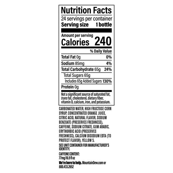 Mountain Dew, 16.9 fl oz, 24 ct | Costco