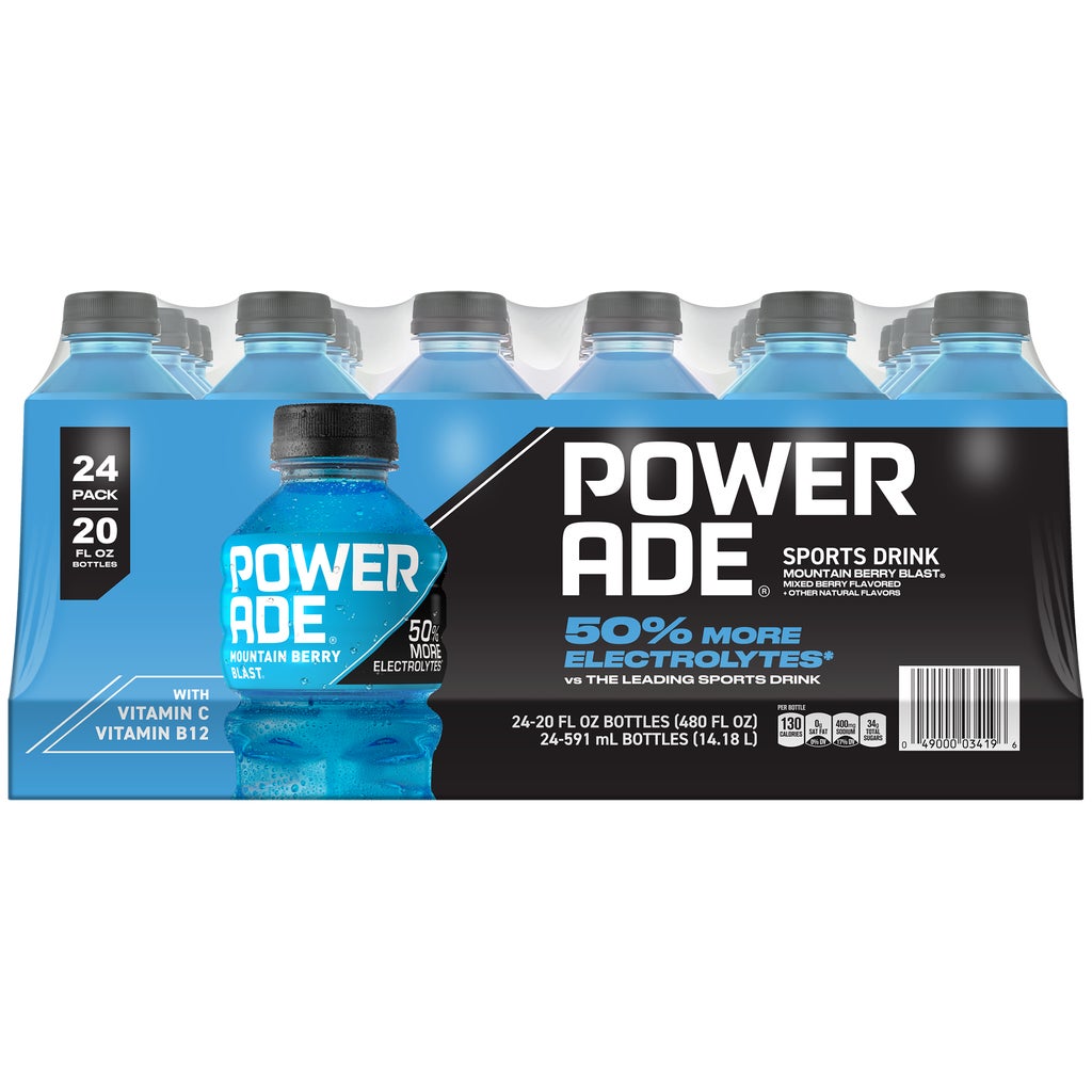 POWERADE Sports Drink, Mountain Berry Blast, 20 fl oz, 24 ct | Costco