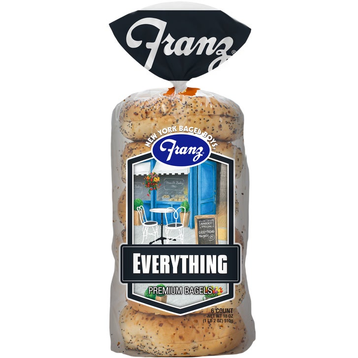 Franz Premium Sliced Bagels, Everything, 6 ct | Costco