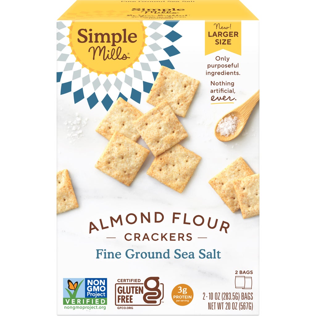 Simple Mills Almond Flour Crackers, Fine Ground Sea Salt, 20 oz | Costco