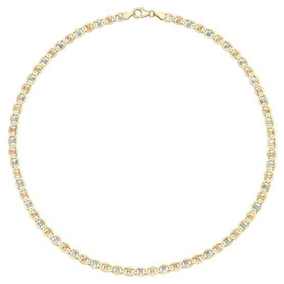 14kt Tri-Color Gold Valentino Style Necklace | Costco