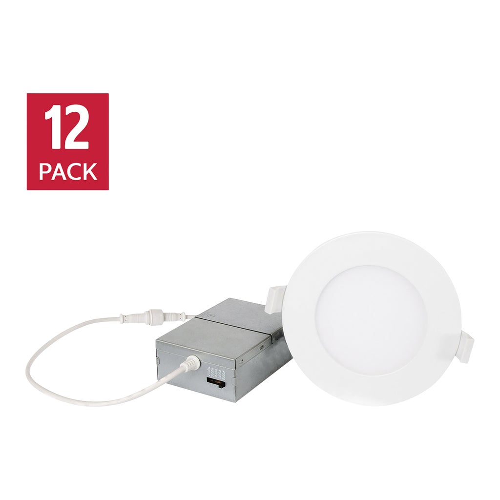 Luminus 4 in. 5CCT Recessed Panel Light Kit, 12-pack | Costco